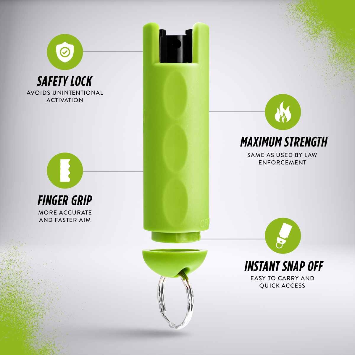 Snapshot Instant Release Pepper Spray - Finger Grip for a Secure Hold ...