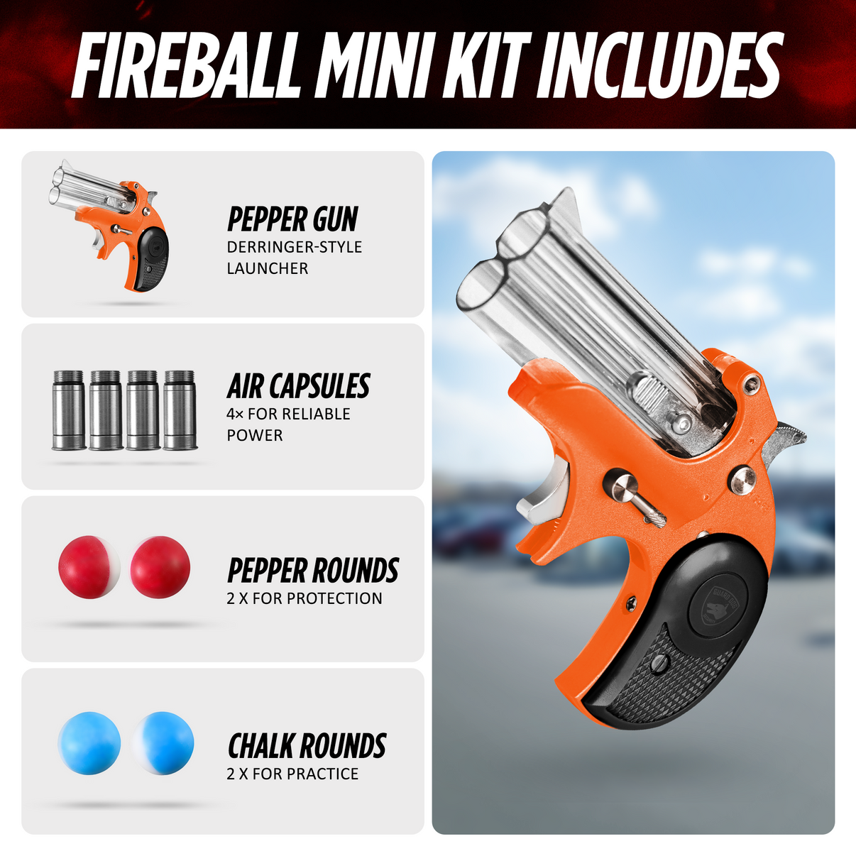Fireball Mini Pepper Launcher – Derringer Style – Guard Dog Security